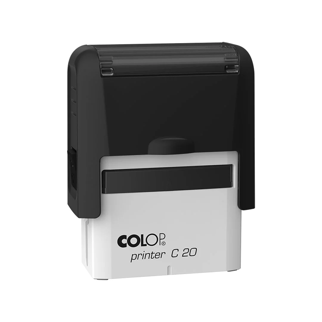 Carimbo Colop Printer C20 Preto - 38x14mm | Alô Carimbos